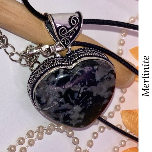 Handmade Jewelry | Jewelry | Merlinite Gemstone Chunky Handmade Heart ...